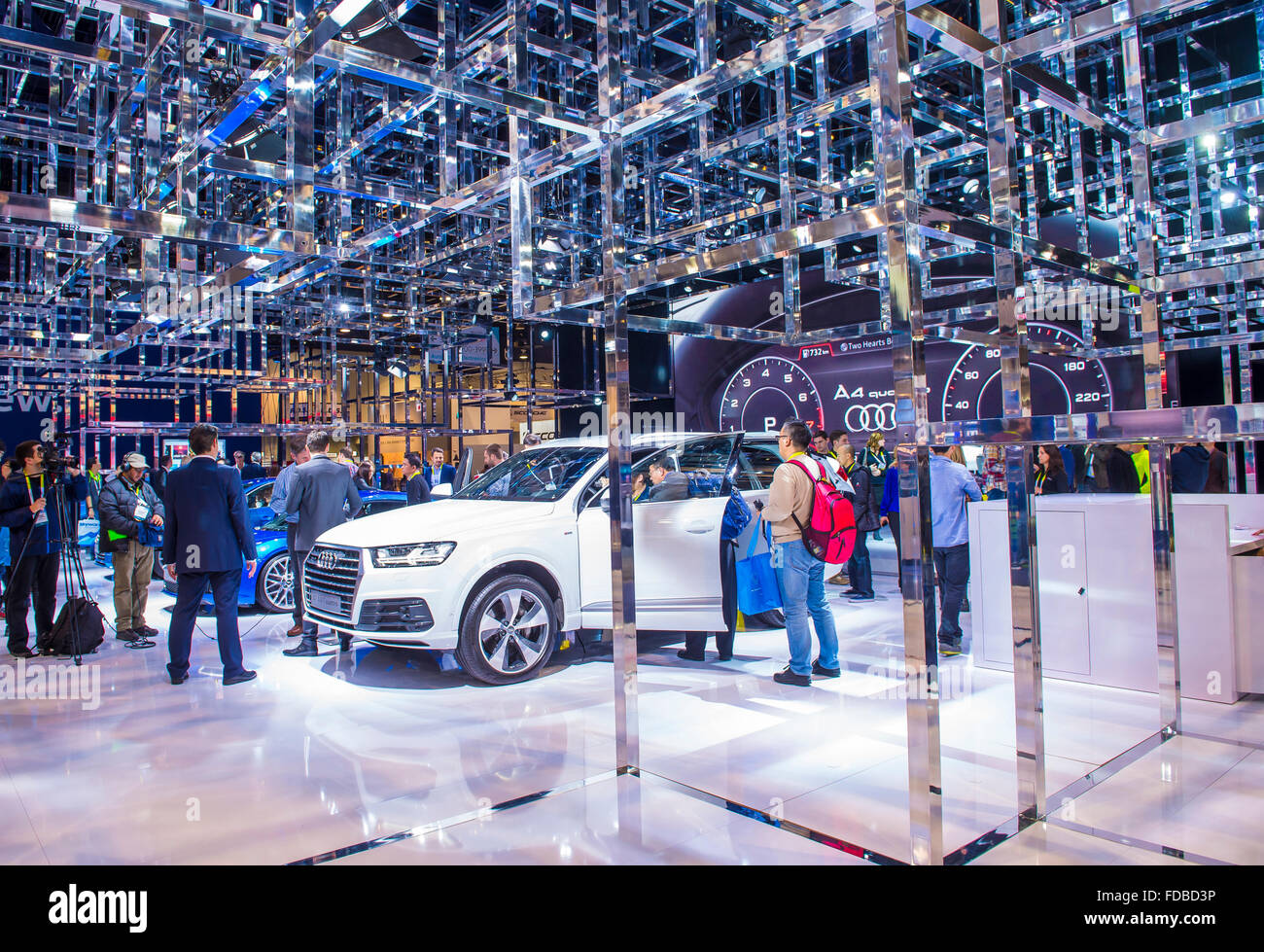 The Audi booth at the CES Show in Las Vegas Stock Photo - Alamy