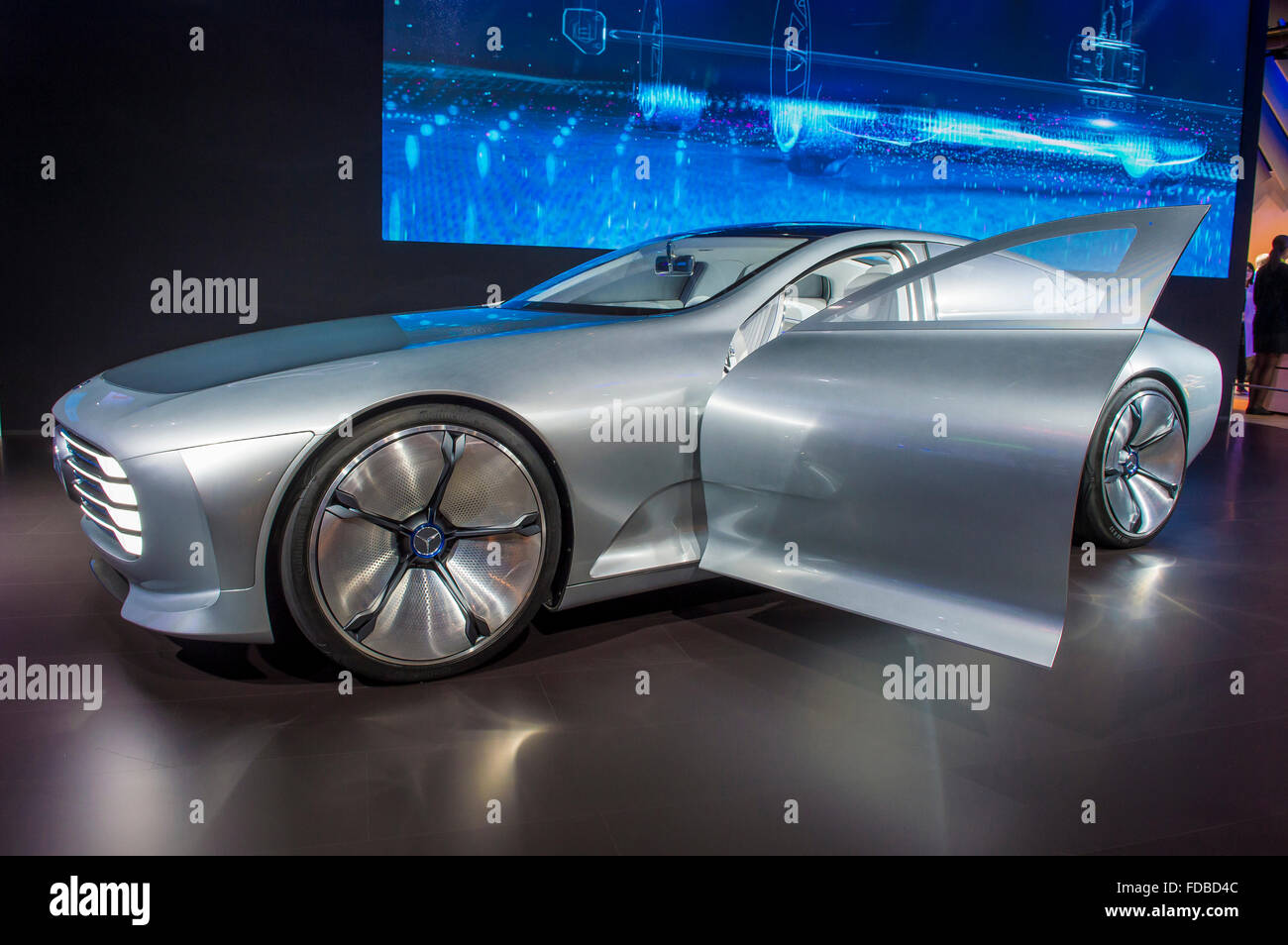 The Mercedes IAA concept vehicle at the CES Show in Las Vegas, Navada ...