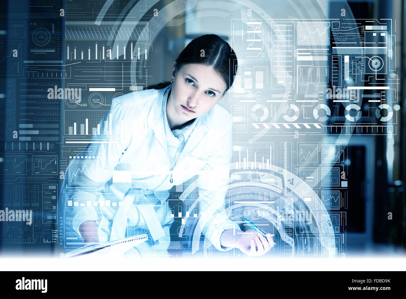 Medicine doctor working with modern computer interface Stock Photo - Alamy
