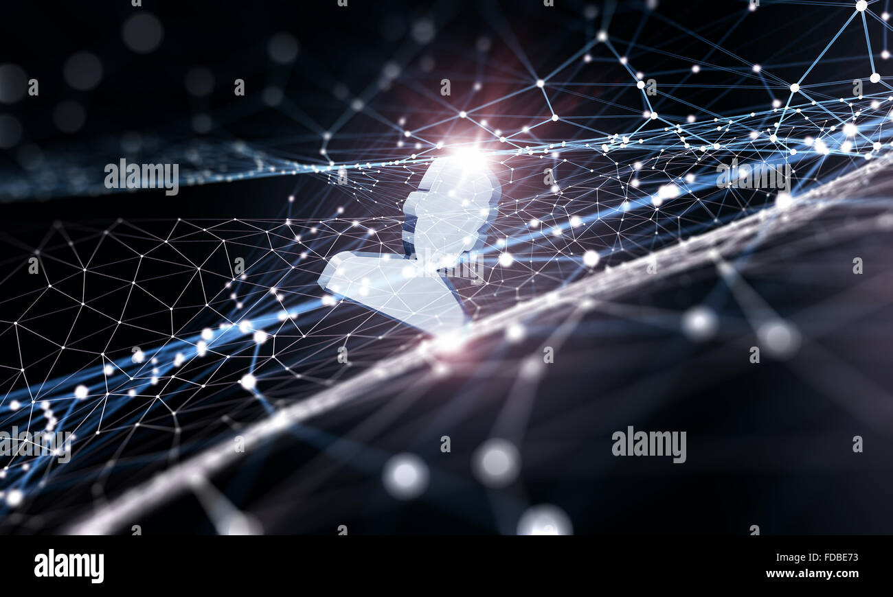 Dark virtual technology background with lines and grids Stock Photo - Alamy