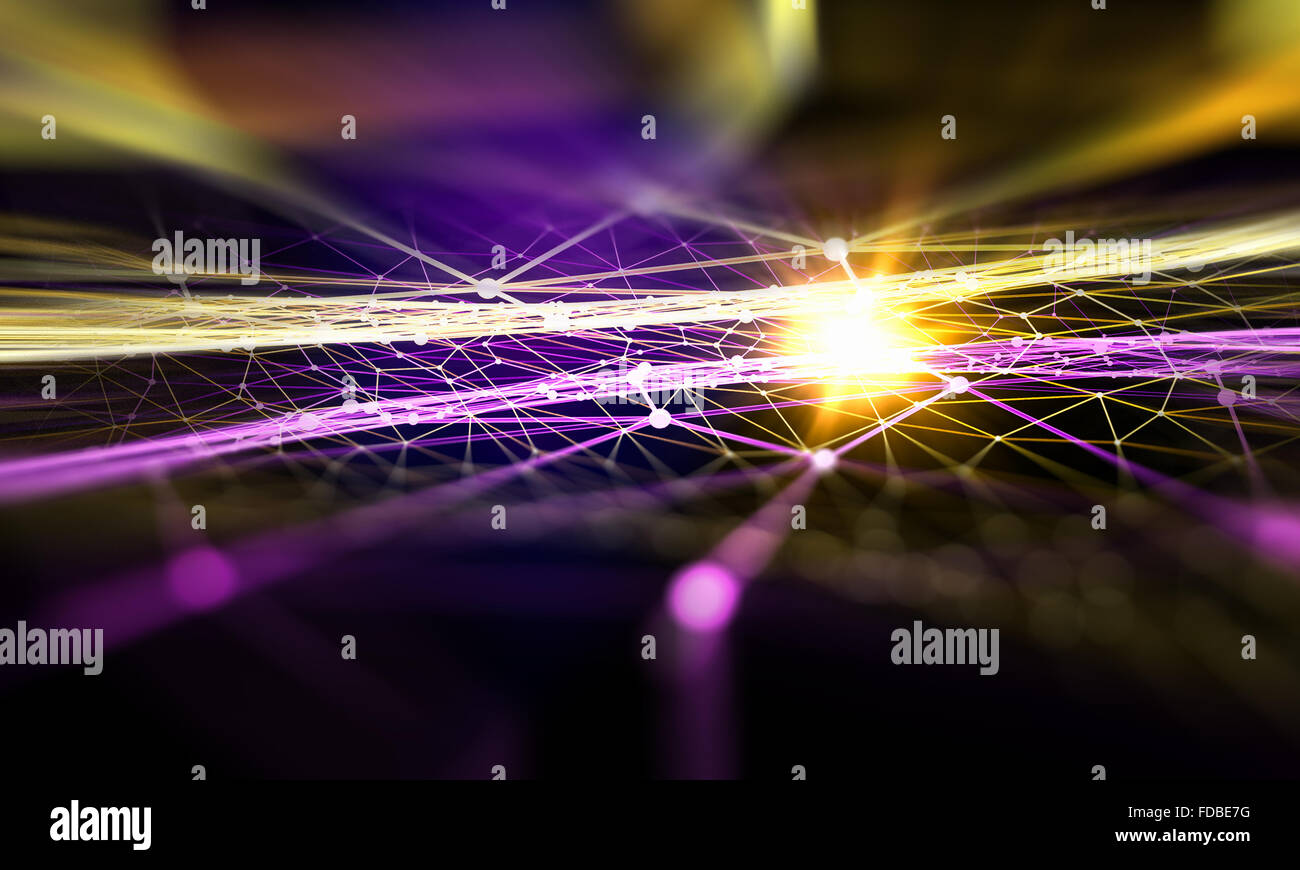 Purple virtual technology background with lines and grids Stock Photo ...