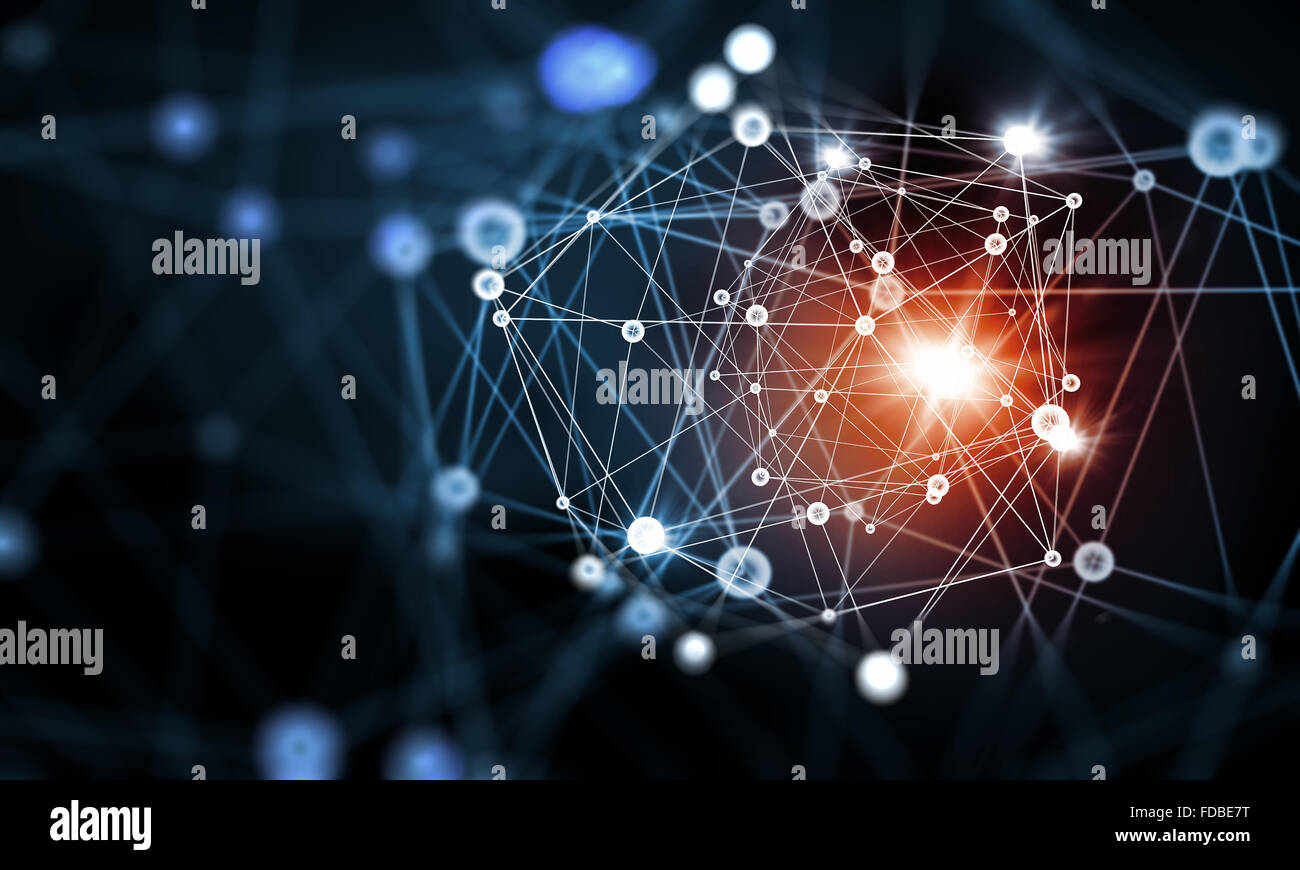 Blue virtual technology background with lines and grids Stock Photo - Alamy