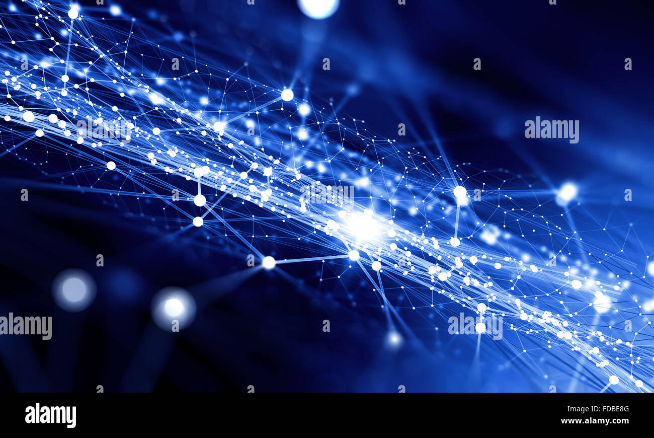 Blue virtual technology background with lines and grids Stock Photo - Alamy