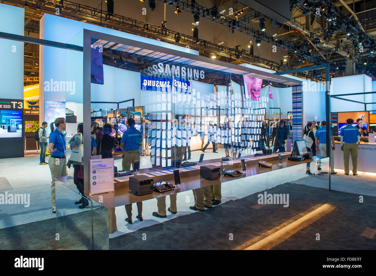 The Samsung booth at the CES show held in Las Vegas Stock Photo - Alamy