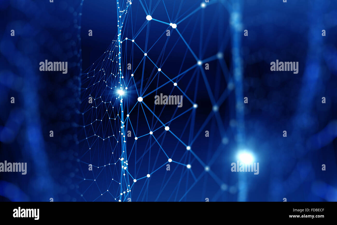 Blue virtual technology background with lines and grids Stock Photo - Alamy