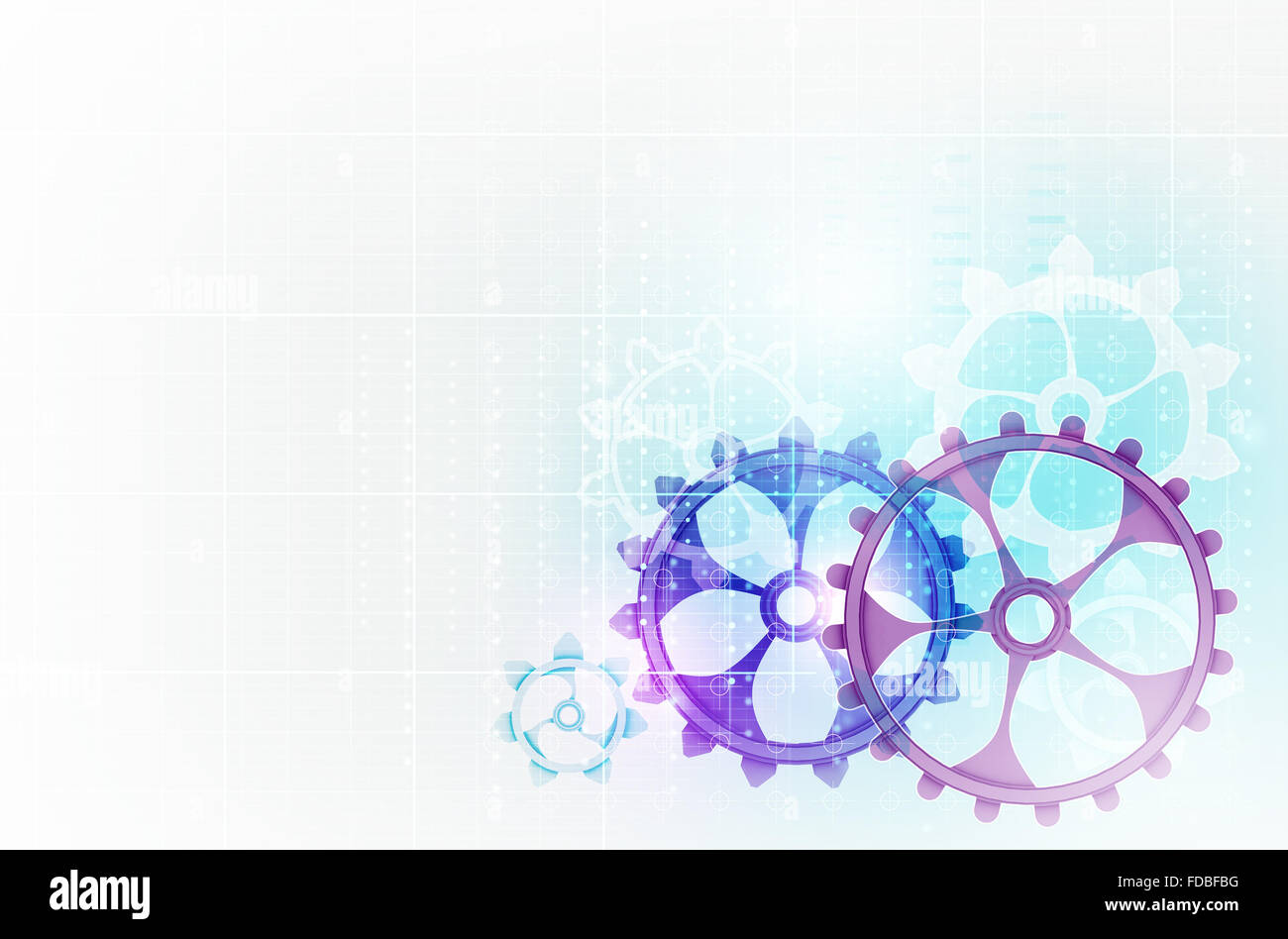 Background image with color gear mechanism on white background Stock ...