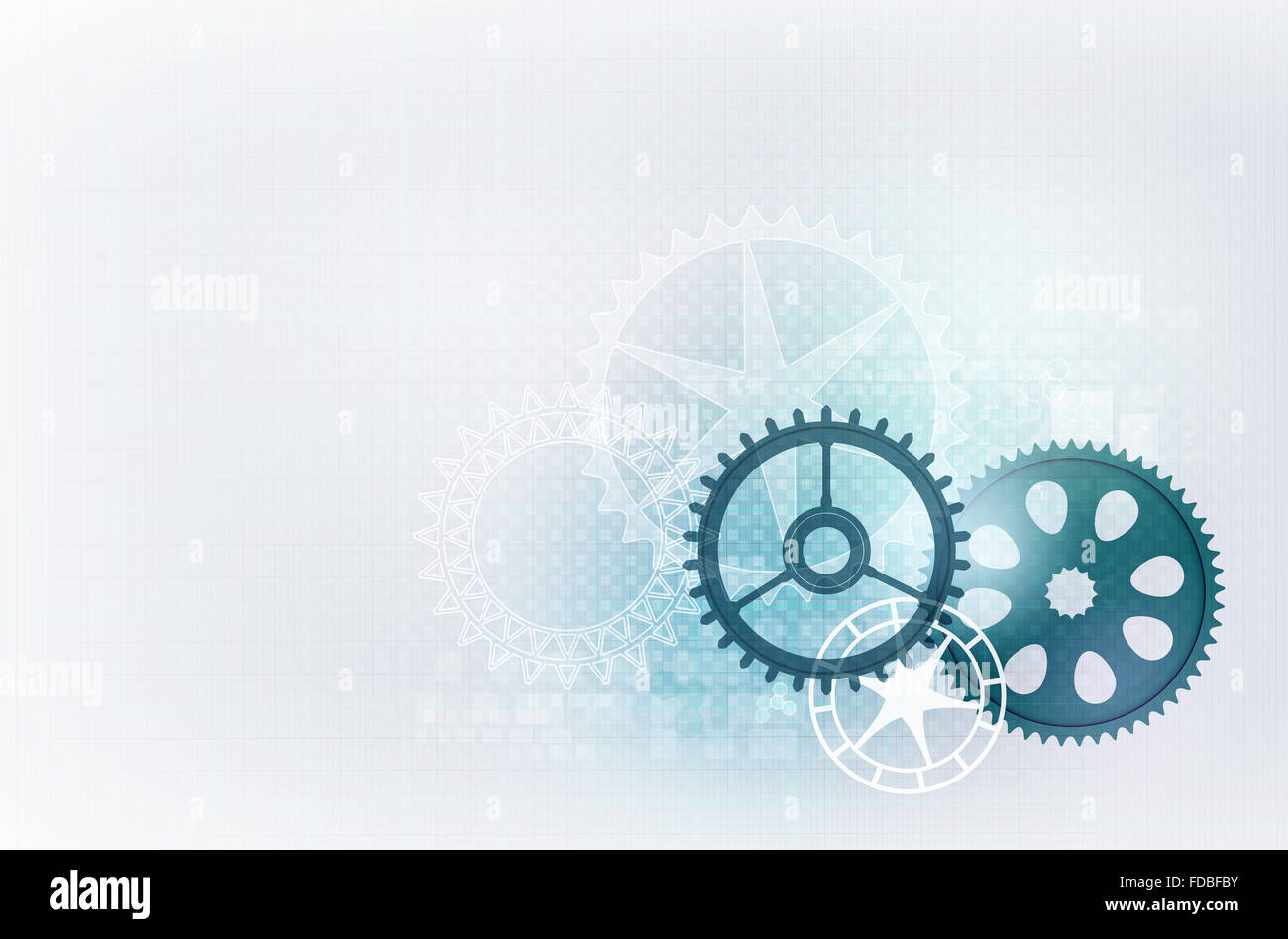 Background image with color gear mechanism on white background Stock ...