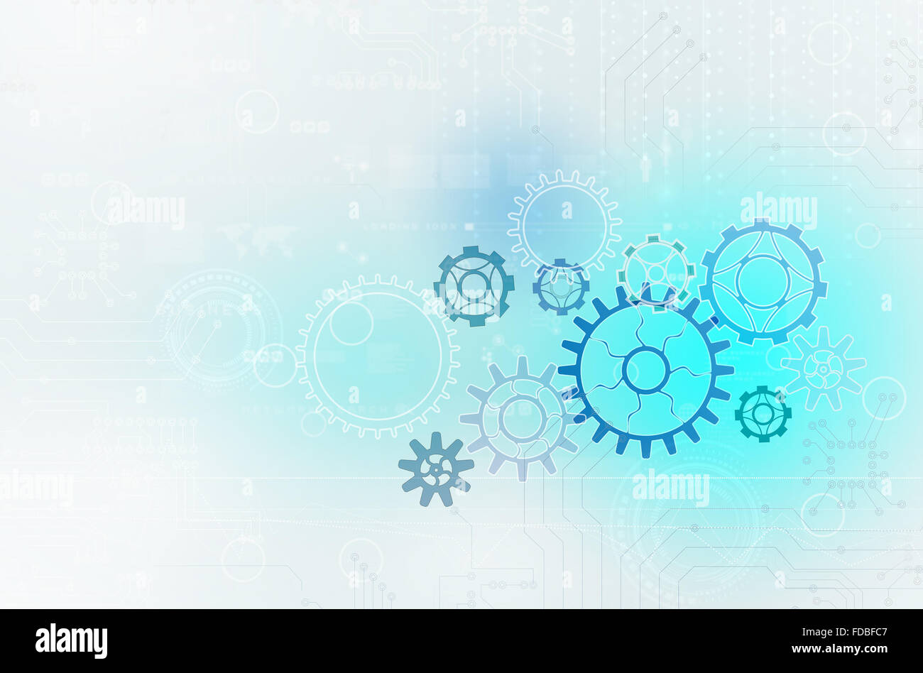 Background image with color gear mechanism on white background Stock ...