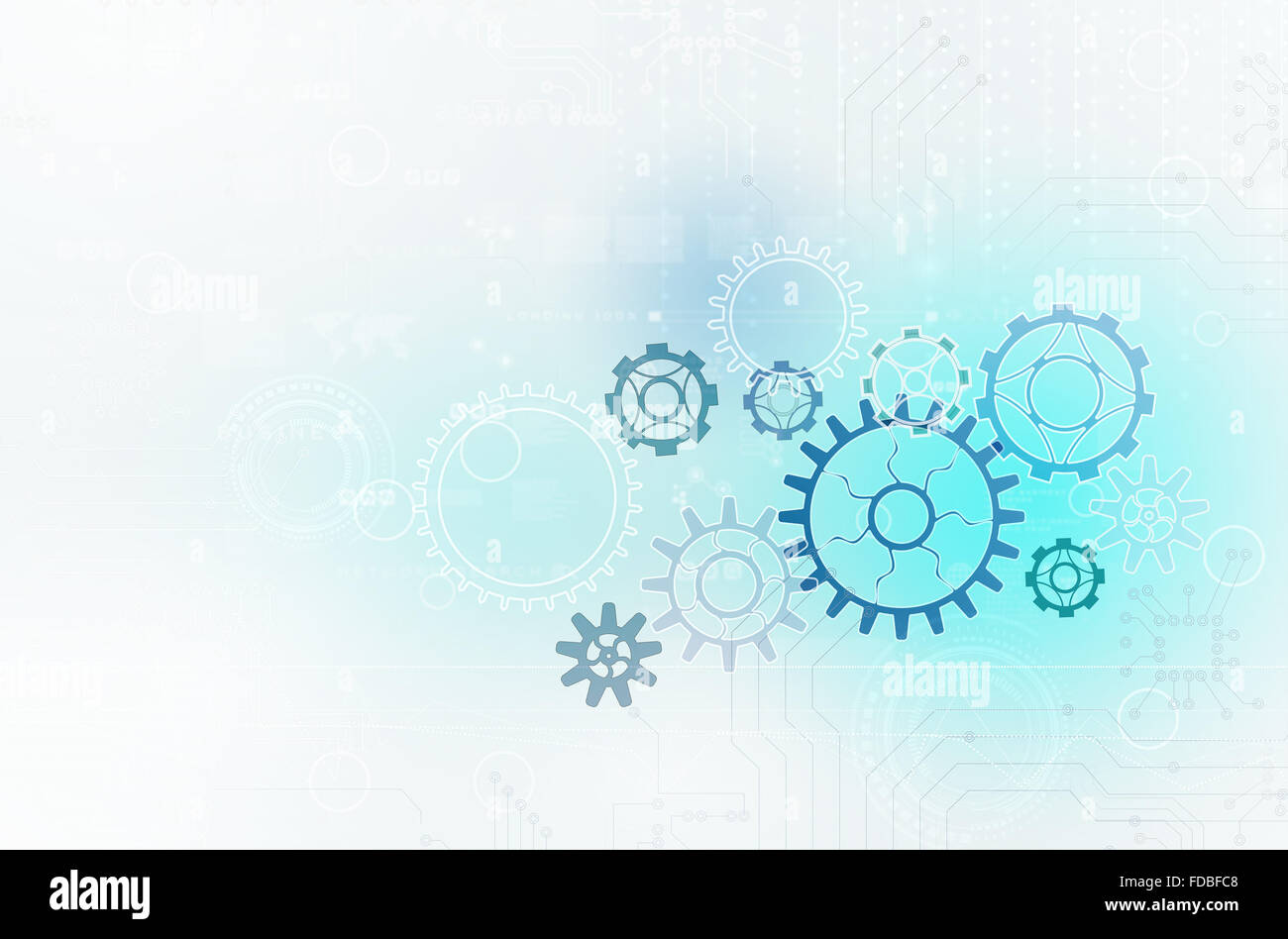 Background image with color gear mechanism on white background Stock ...