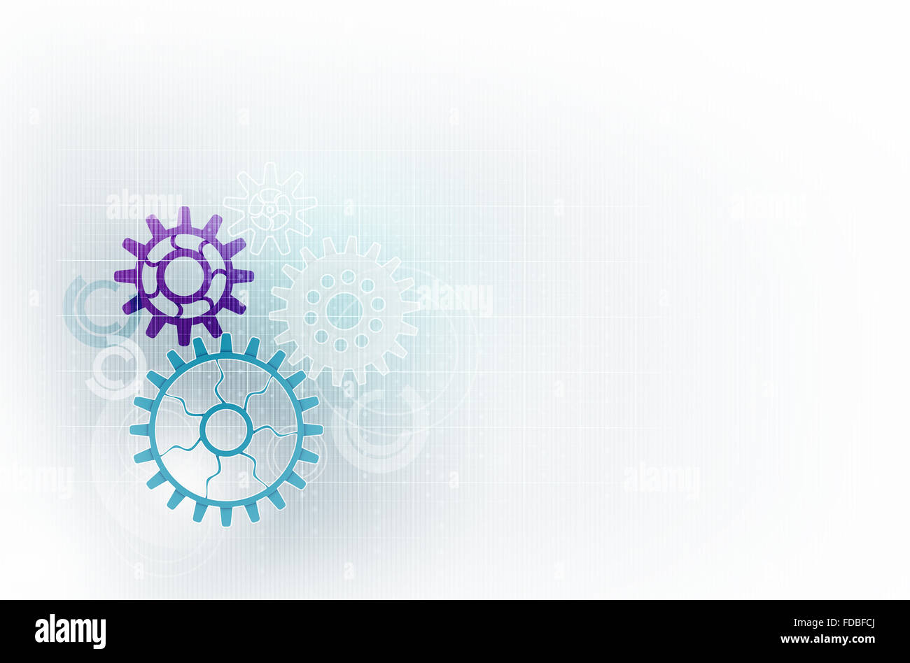 Background image with color gear mechanism on white background Stock ...