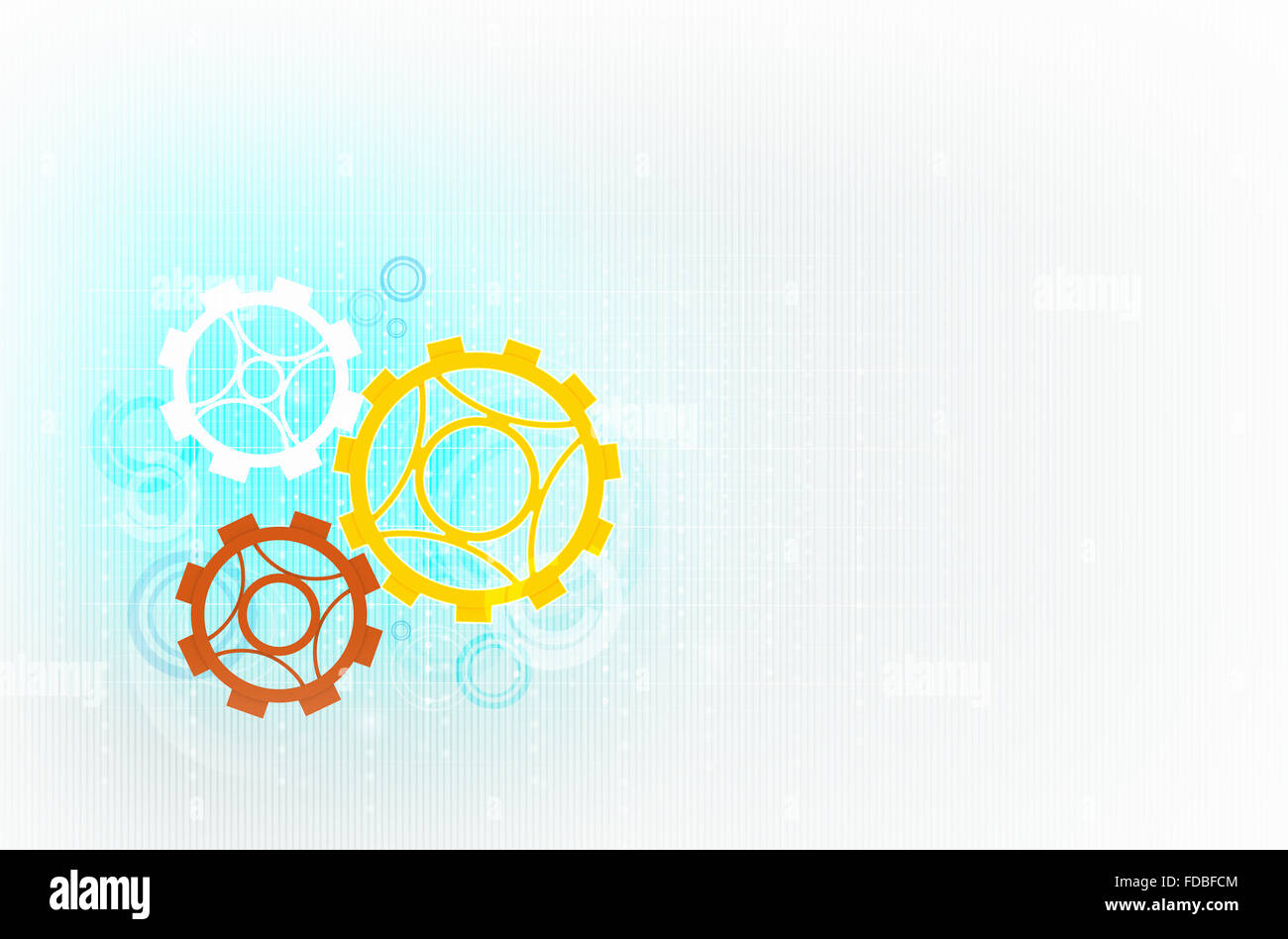 Background image with color gear mechanism on white background Stock ...