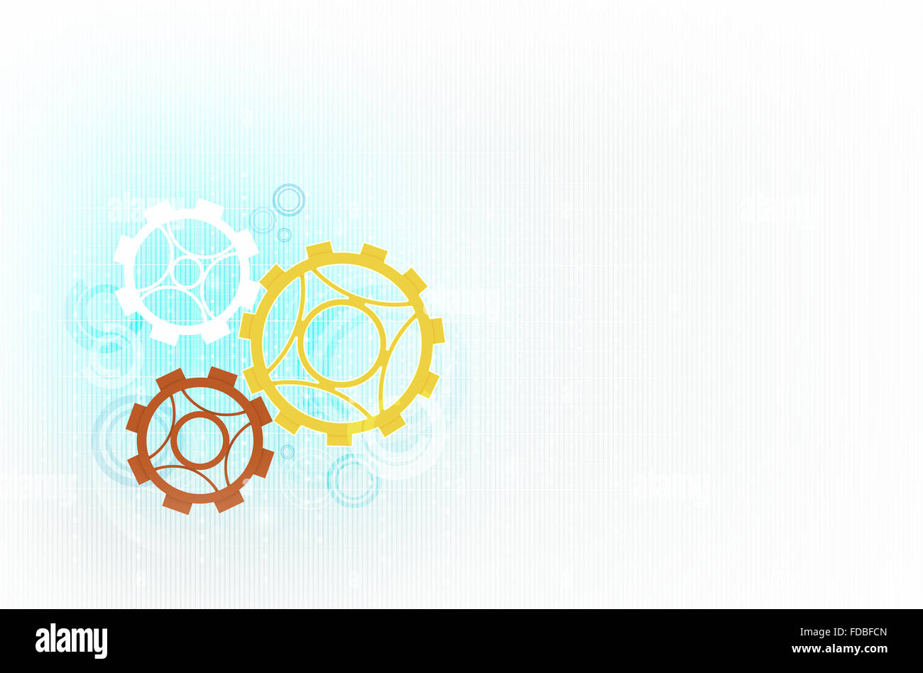 Background image with color gear mechanism on white background Stock ...