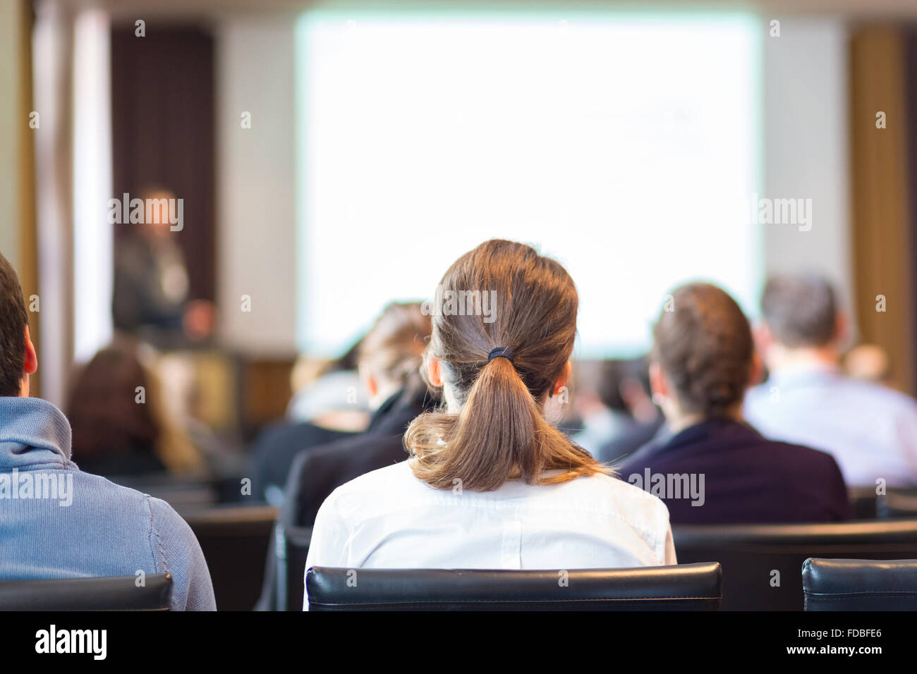Audience in the lecture hall Stock Photo - Alamy