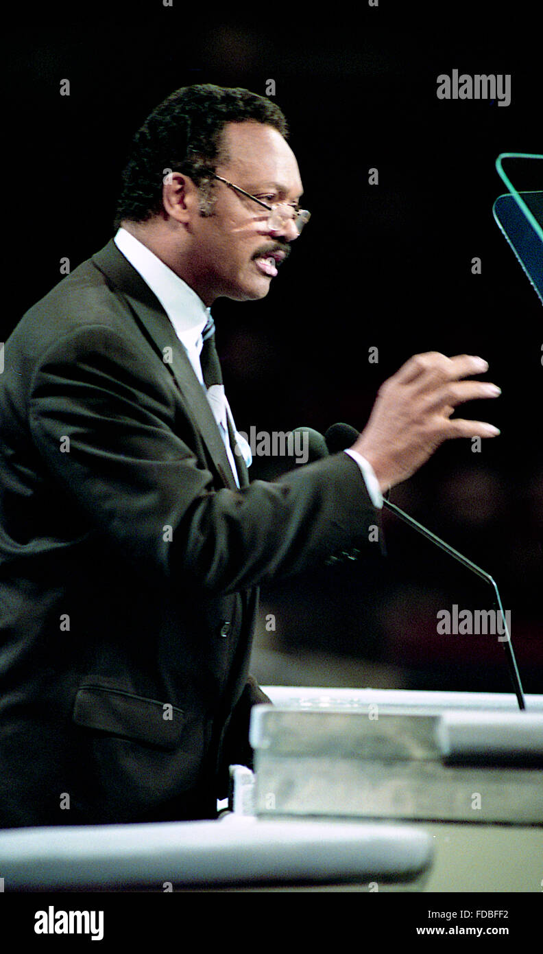 Manhattan, New York, USA, 14th July, 1992 Reverend Jesse Jackson ...