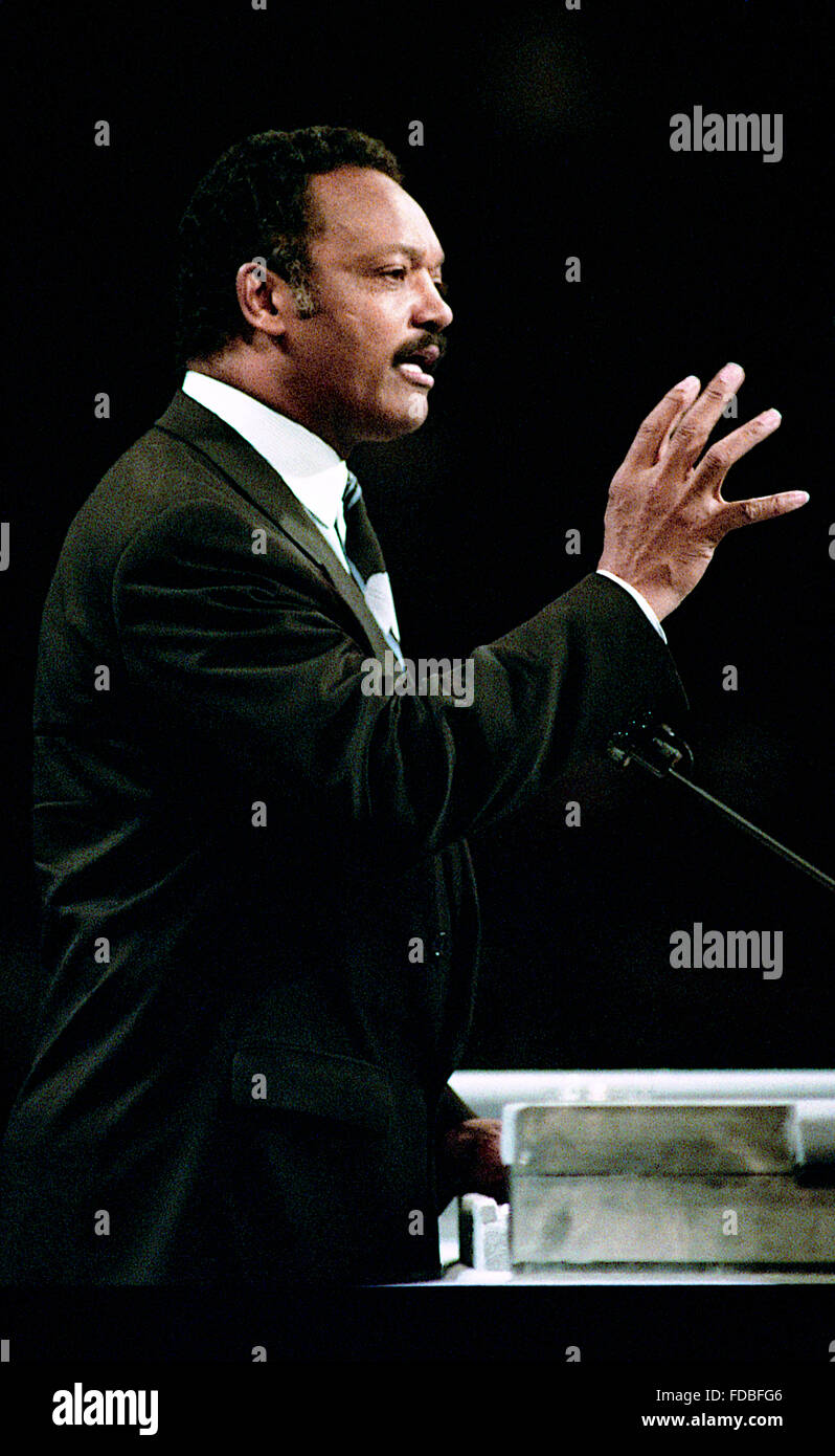 Manhattan, New York, USA, 14th July, 1992 Reverend Jesse Jackson ...