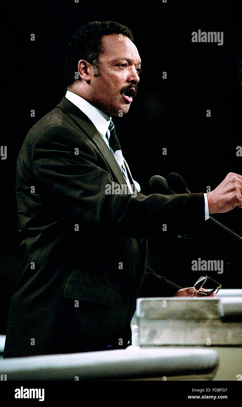 Manhattan, New York, USA, 14th July, 1992 Reverend Jesse Jackson ...