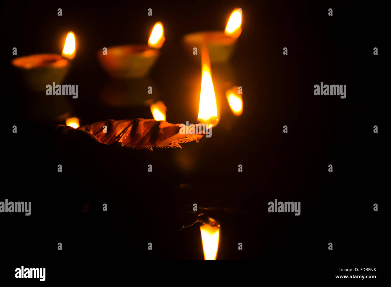 Indian Festival Diwali diya Nobody Stock Photo - Alamy
