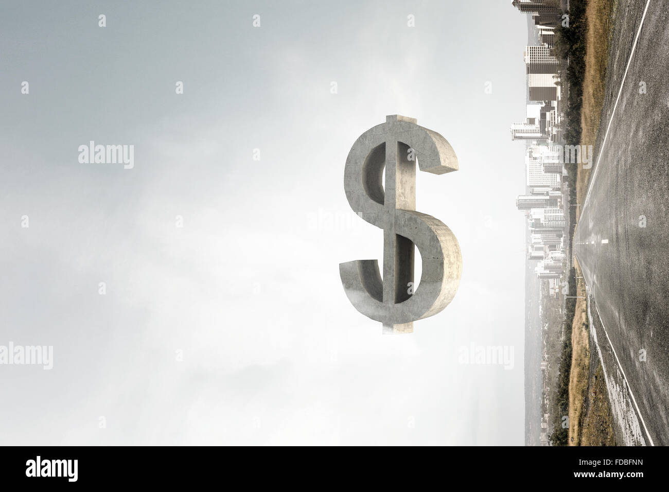 Dollar sign and road sign hi-res stock photography and images - Alamy