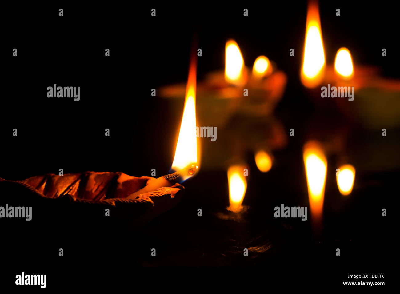 Indian Festival Diwali diya Nobody Stock Photo - Alamy