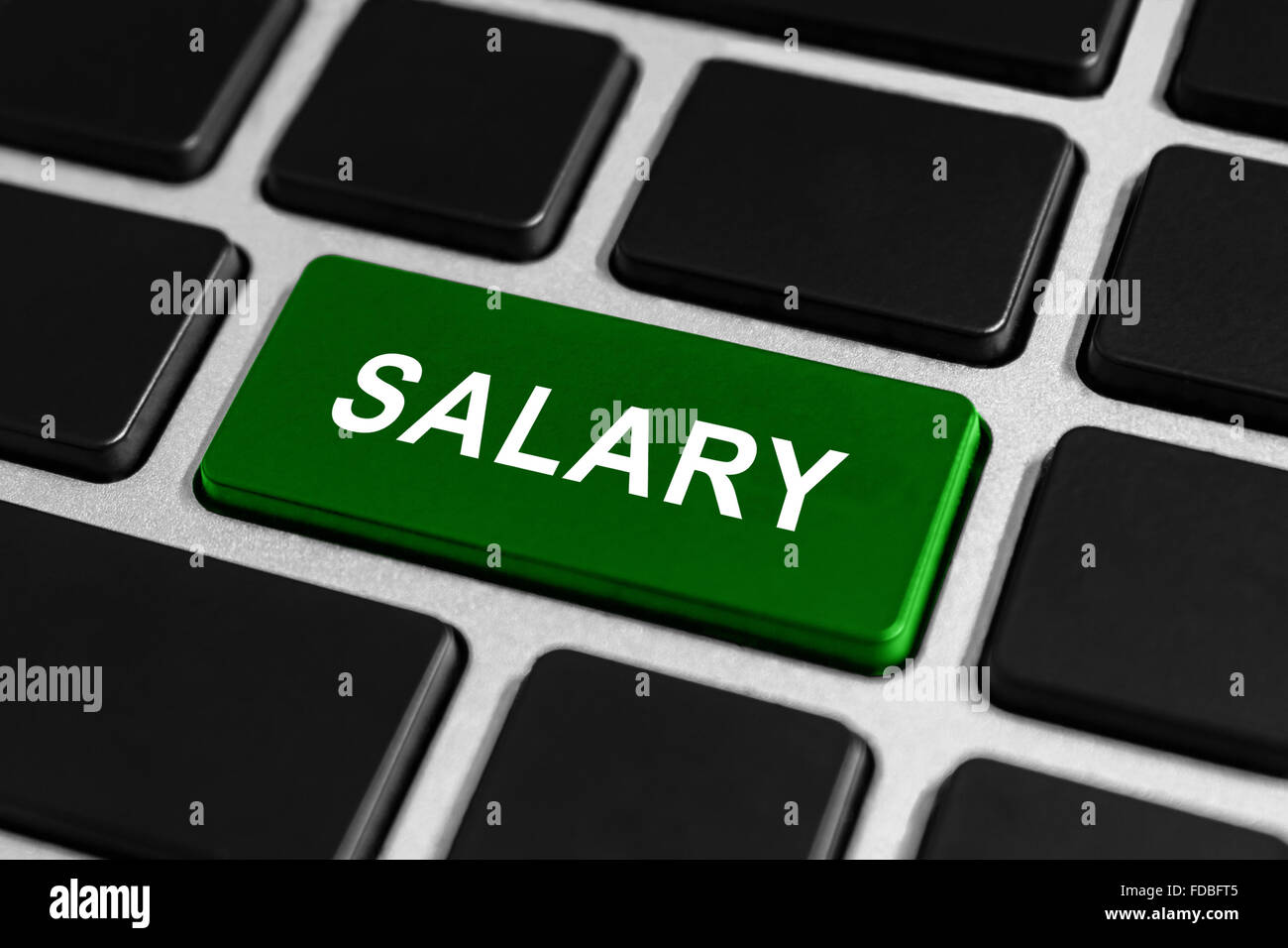 salary green button on keyboard, business concept Stock Photo - Alamy