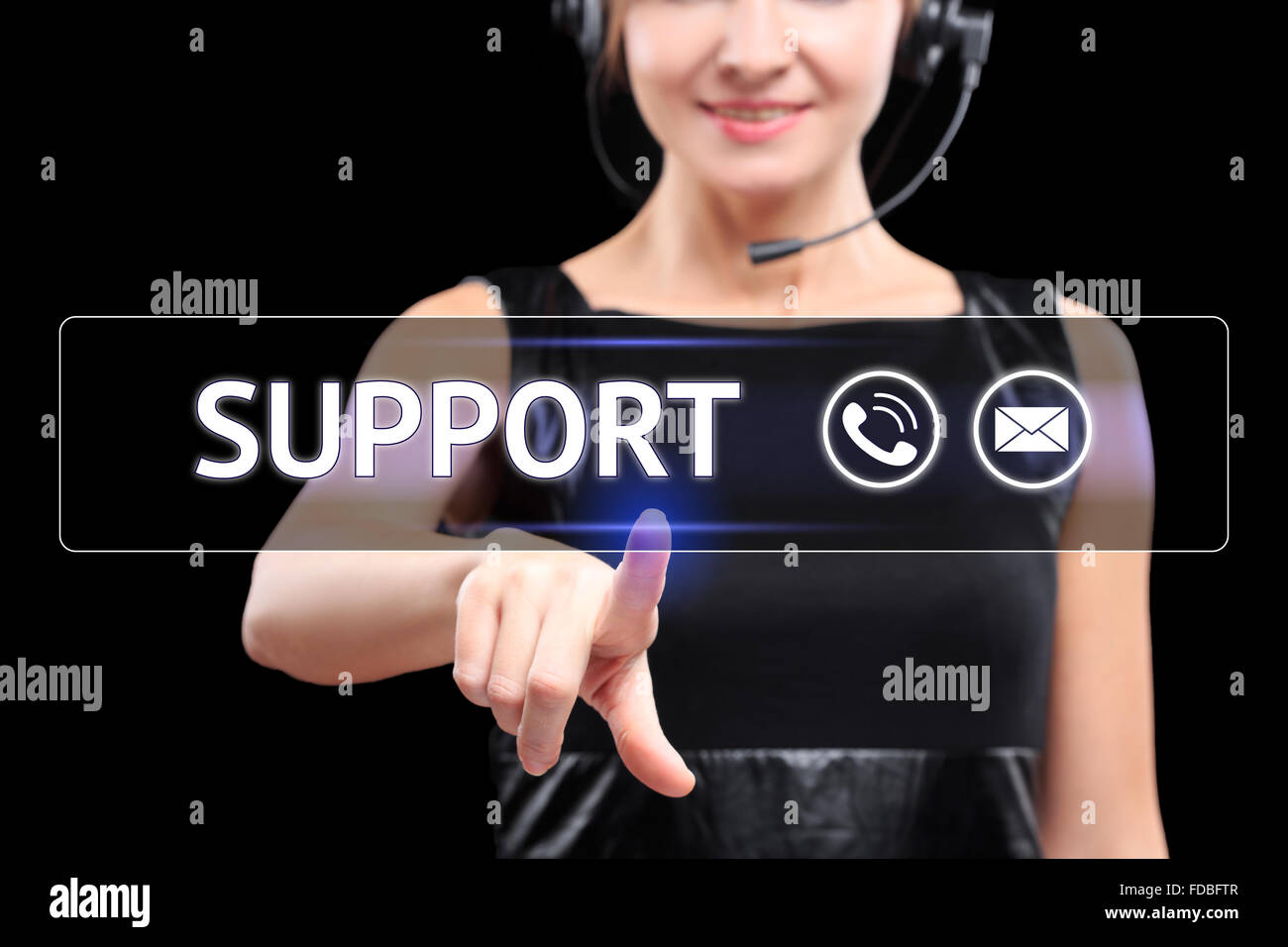 business, technology, and networking concept - businessman pressing ...