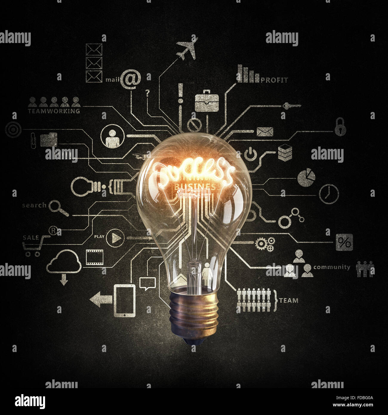 Glowing glass light bulb on computing concept background Stock Photo ...