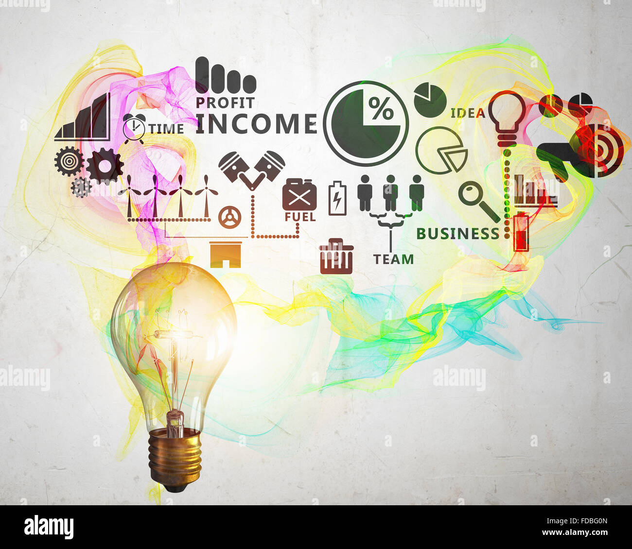 Glowing glass light bulb on computing concept background Stock Photo ...