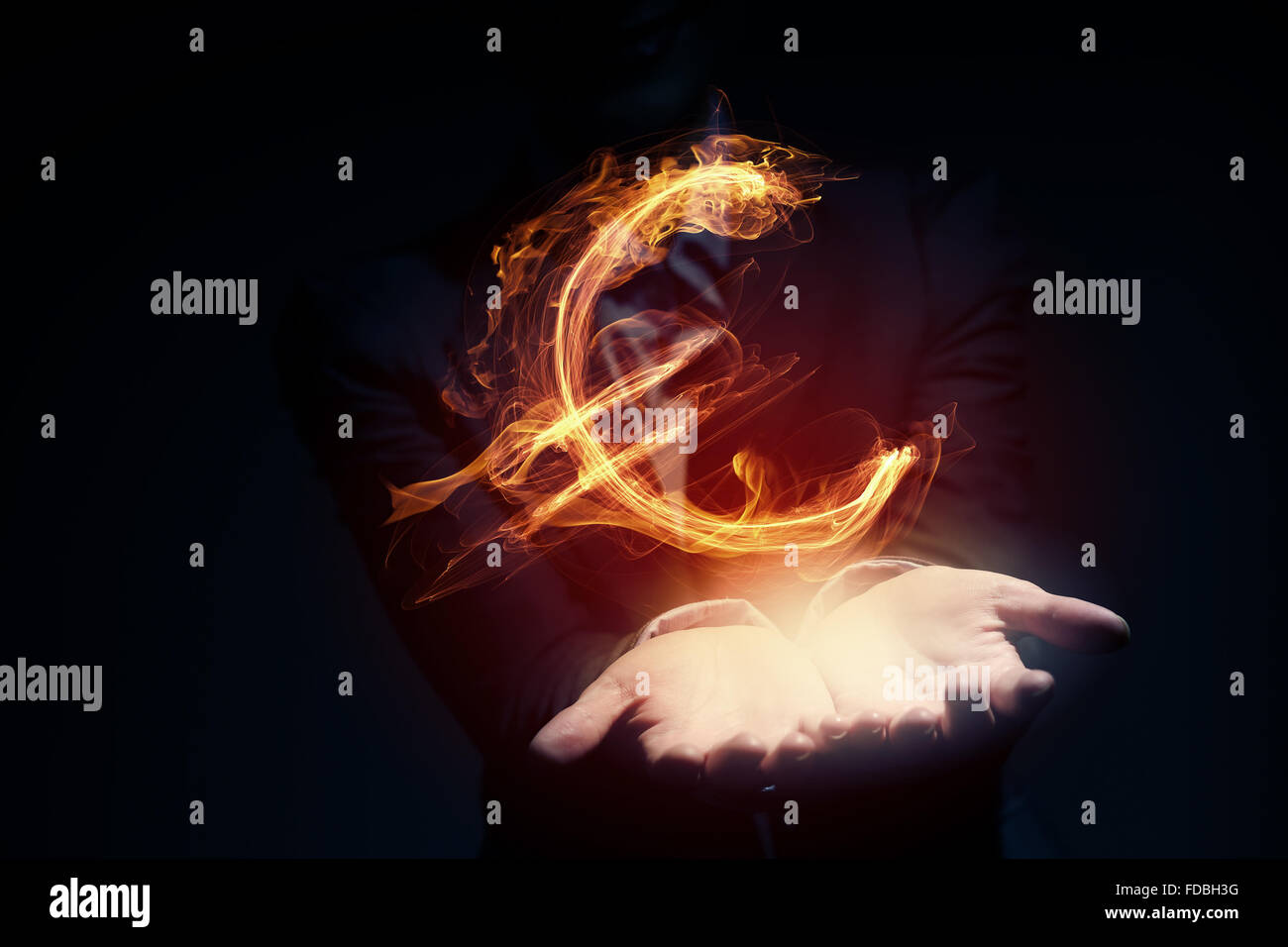 Burning euro sign hi-res stock photography and images - Alamy