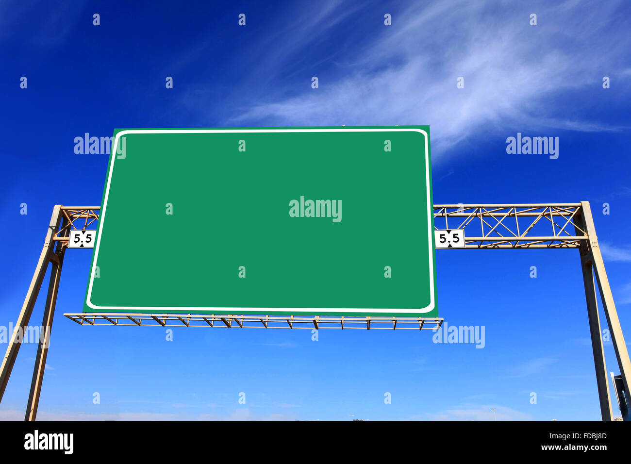 Large Blank road sign with blue sky in the background Stock Photo - Alamy