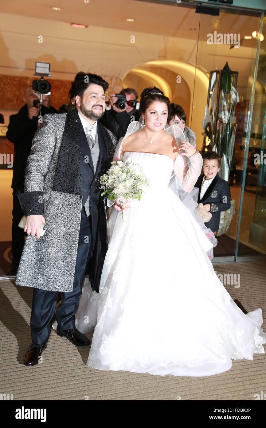 Wedding of Anna Netrebko and Yusif Eyvazov Featuring: Anna Netrebko ...