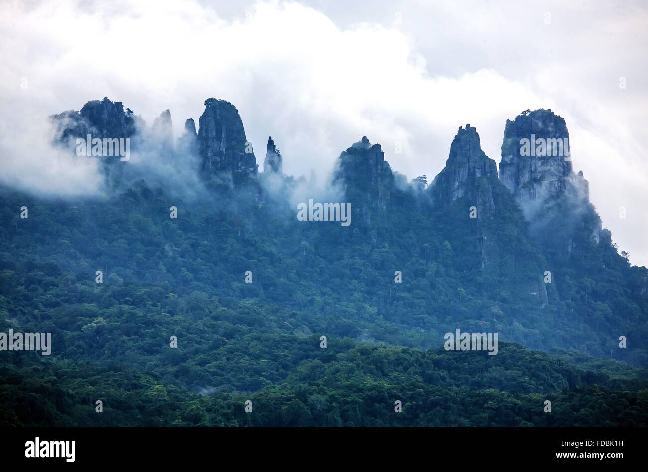China Hainan City Five finger mountain peaks Stock Photo - Alamy