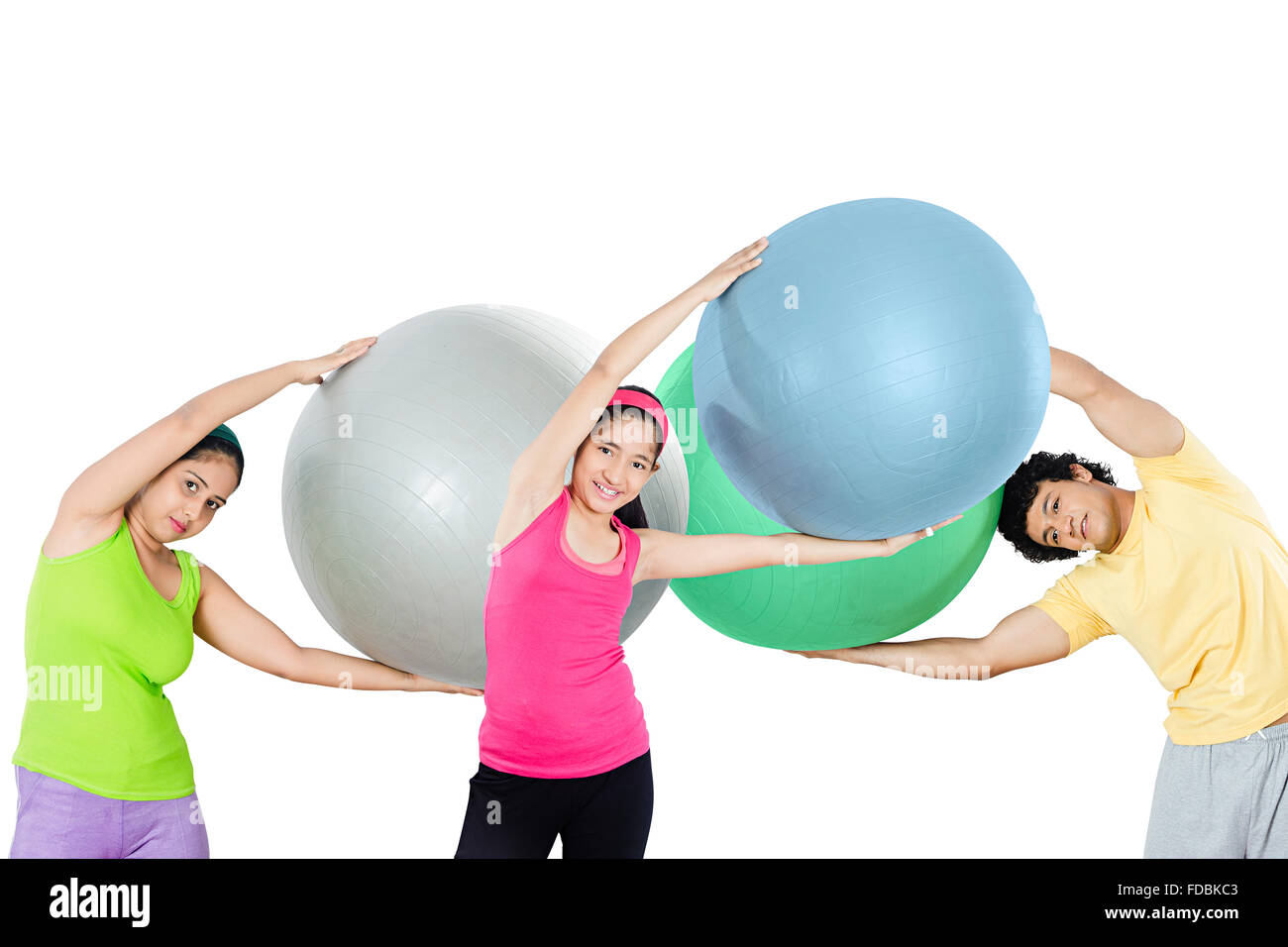 Woman stretching fitness ball hi-res stock photography and images - Alamy