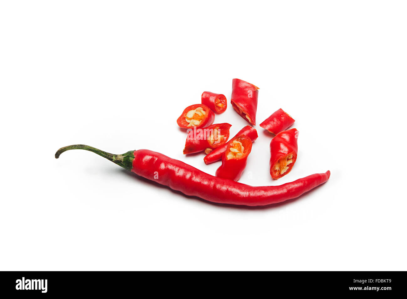 Fresh red chili cutting Cut Out Stock Images & Pictures - Alamy