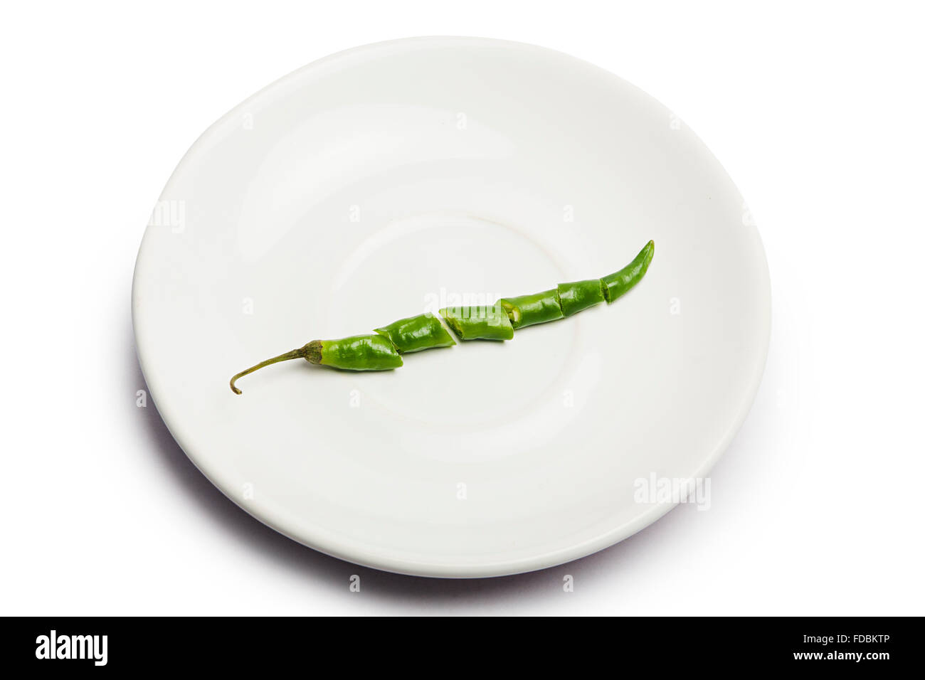 Green Chilly Plate Cutting Nobody Stock Photo - Alamy