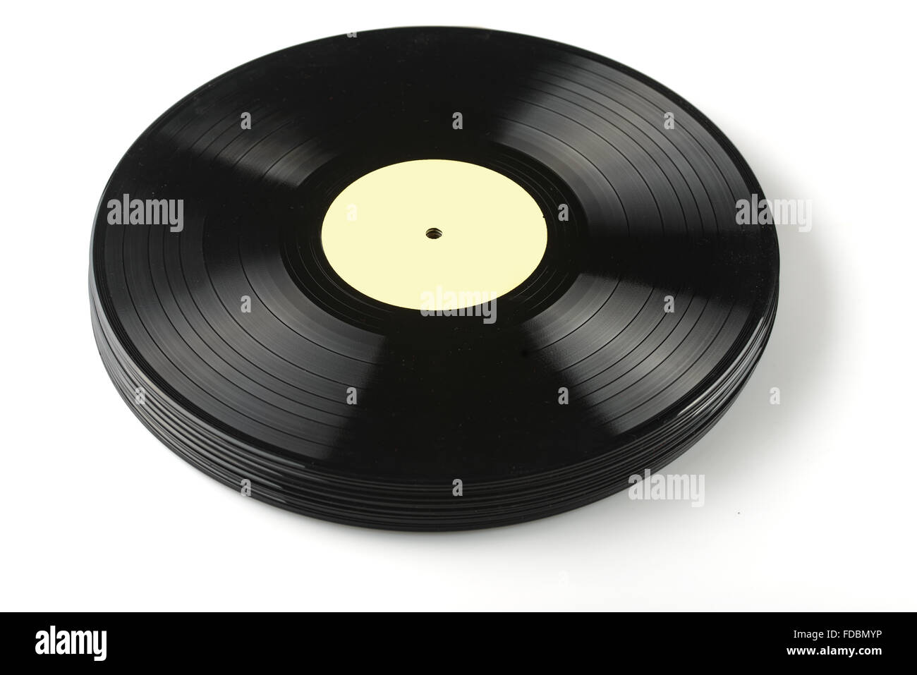 Vinyl discs on white background Stock Photo - Alamy