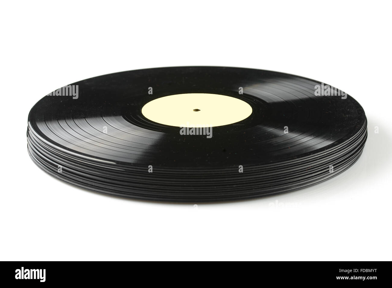 Vinyl discs on white background Stock Photo - Alamy