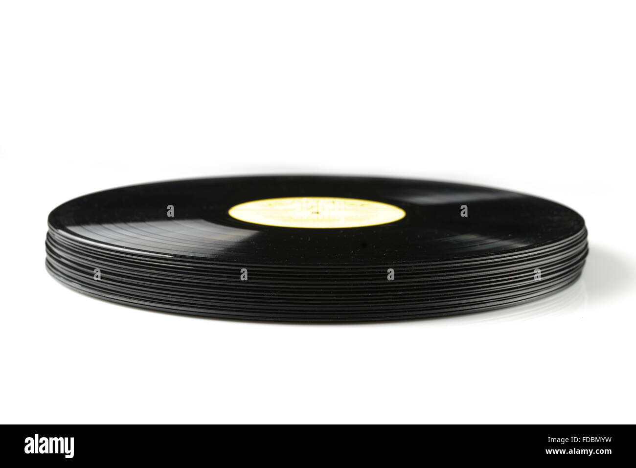 Vinyl discs on white background Stock Photo - Alamy