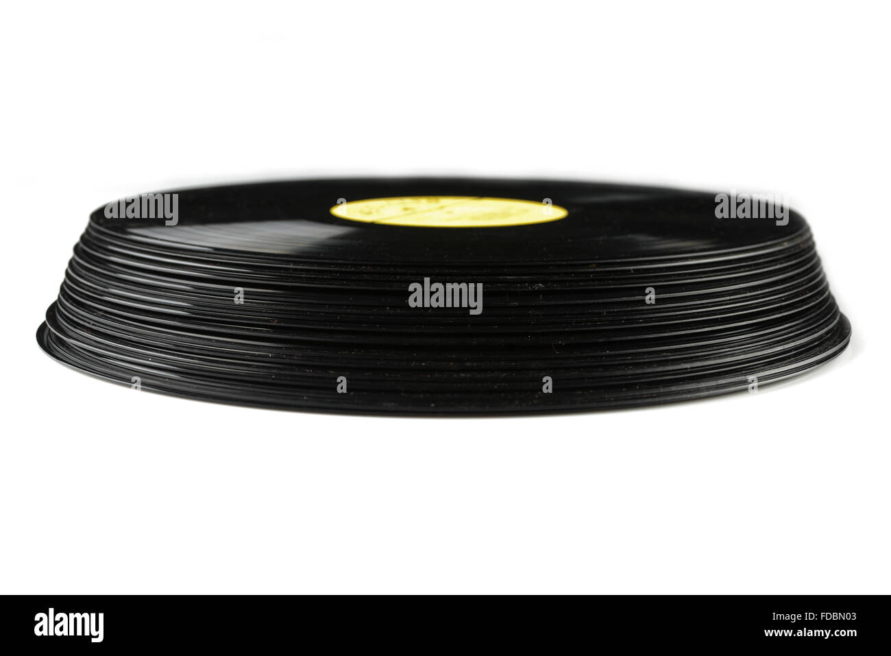 Vinyl discs on white background Stock Photo - Alamy