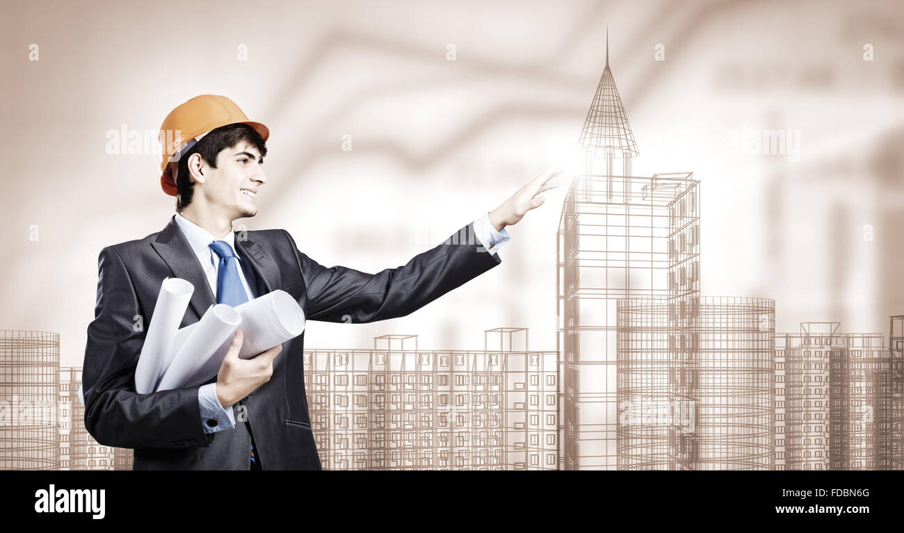 Manager touching industrial engineering hi-res stock photography and ...