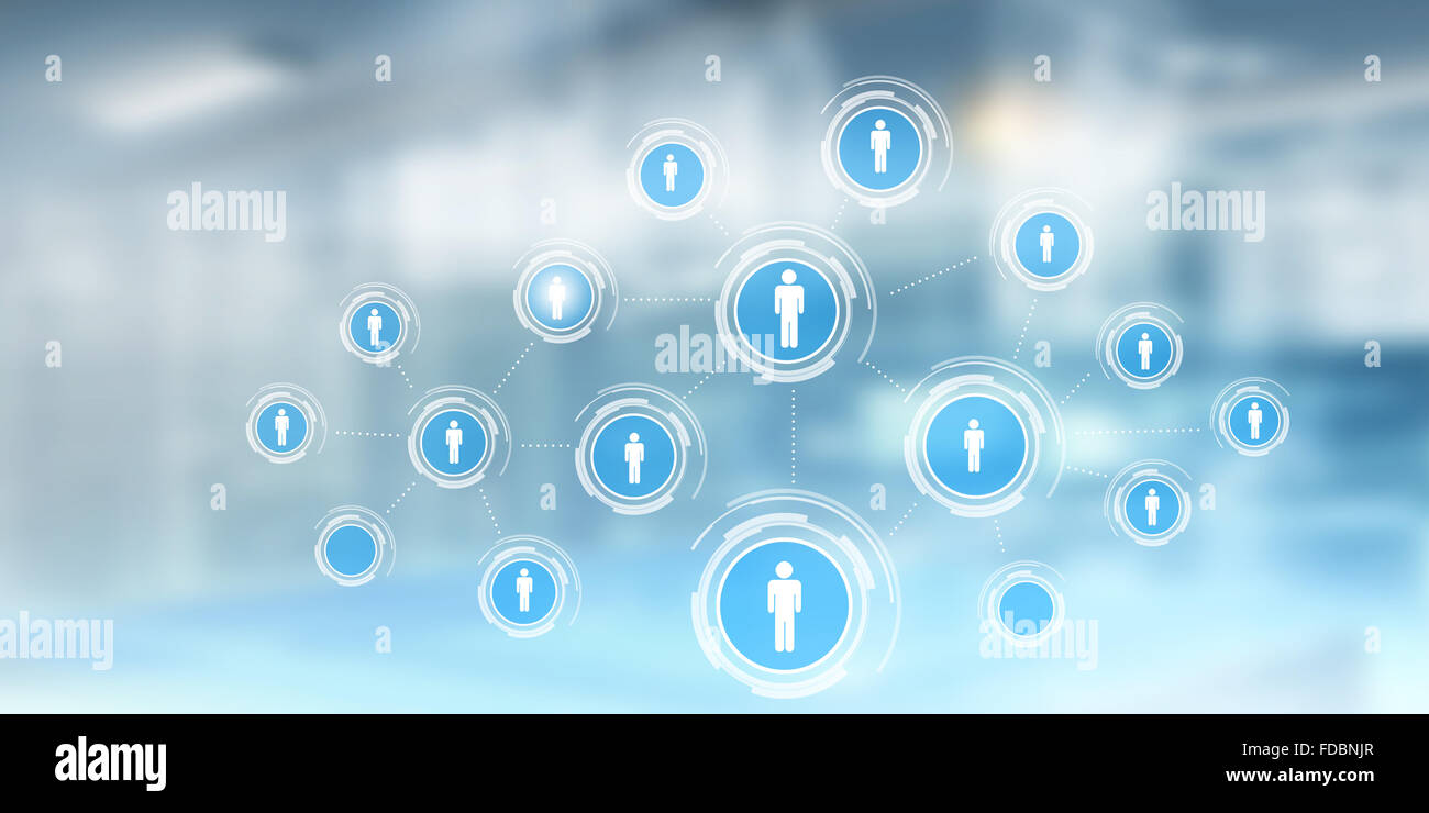 Background conceptual image of network interaction concept Stock Photo ...