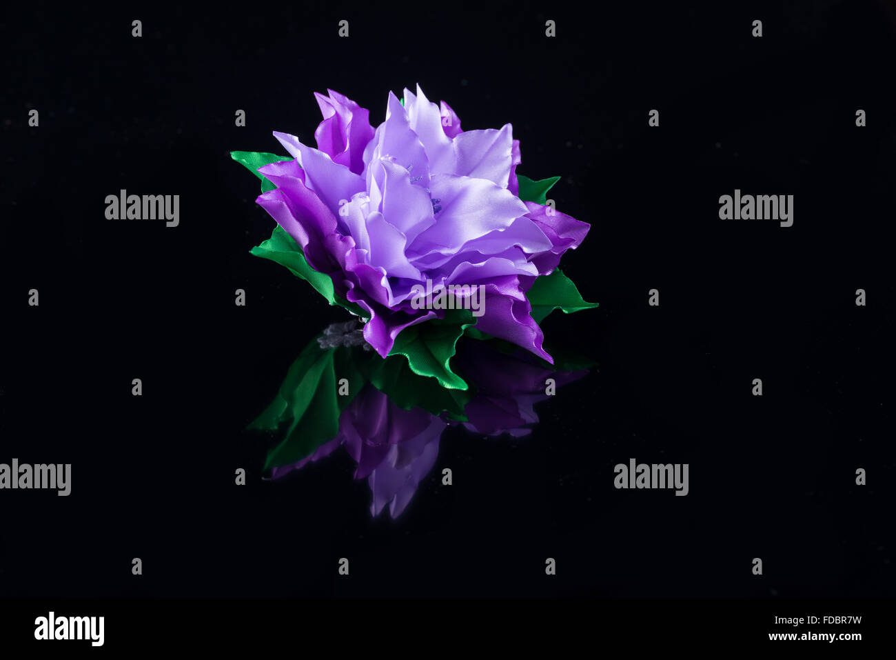 Purple flower hair band handmade Stock Photo - Alamy