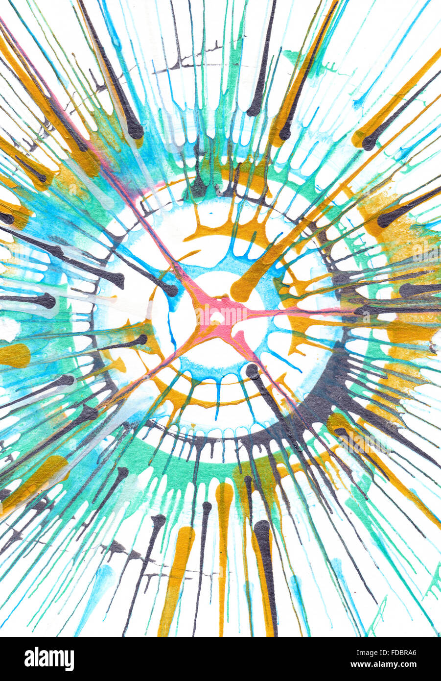 Colorful contemporary modern art acrylic blob drawing Jackson Pollock ...