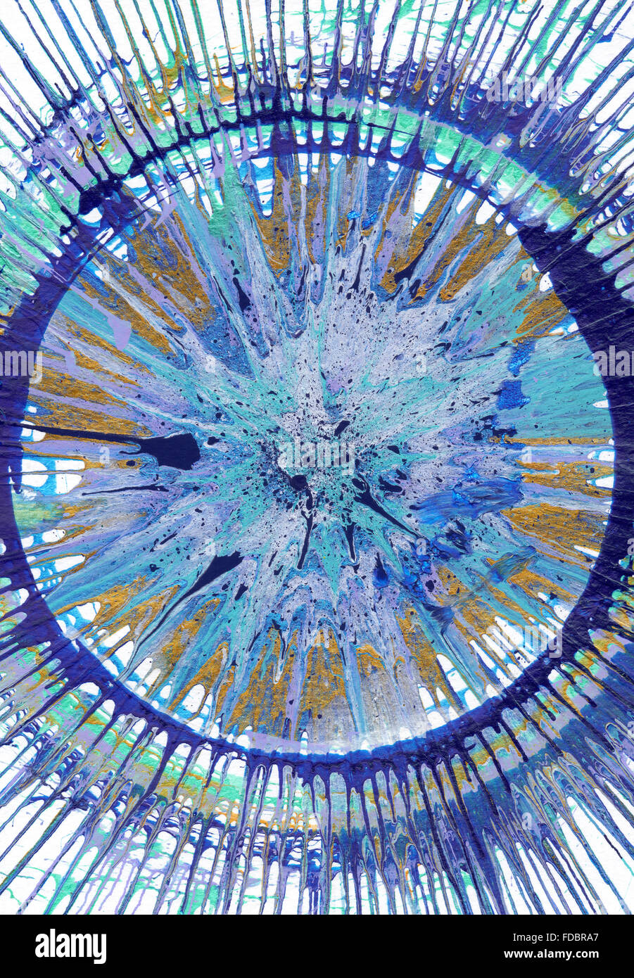 Colorful contemporary modern art acrylic blob drawing Jackson Pollock ...