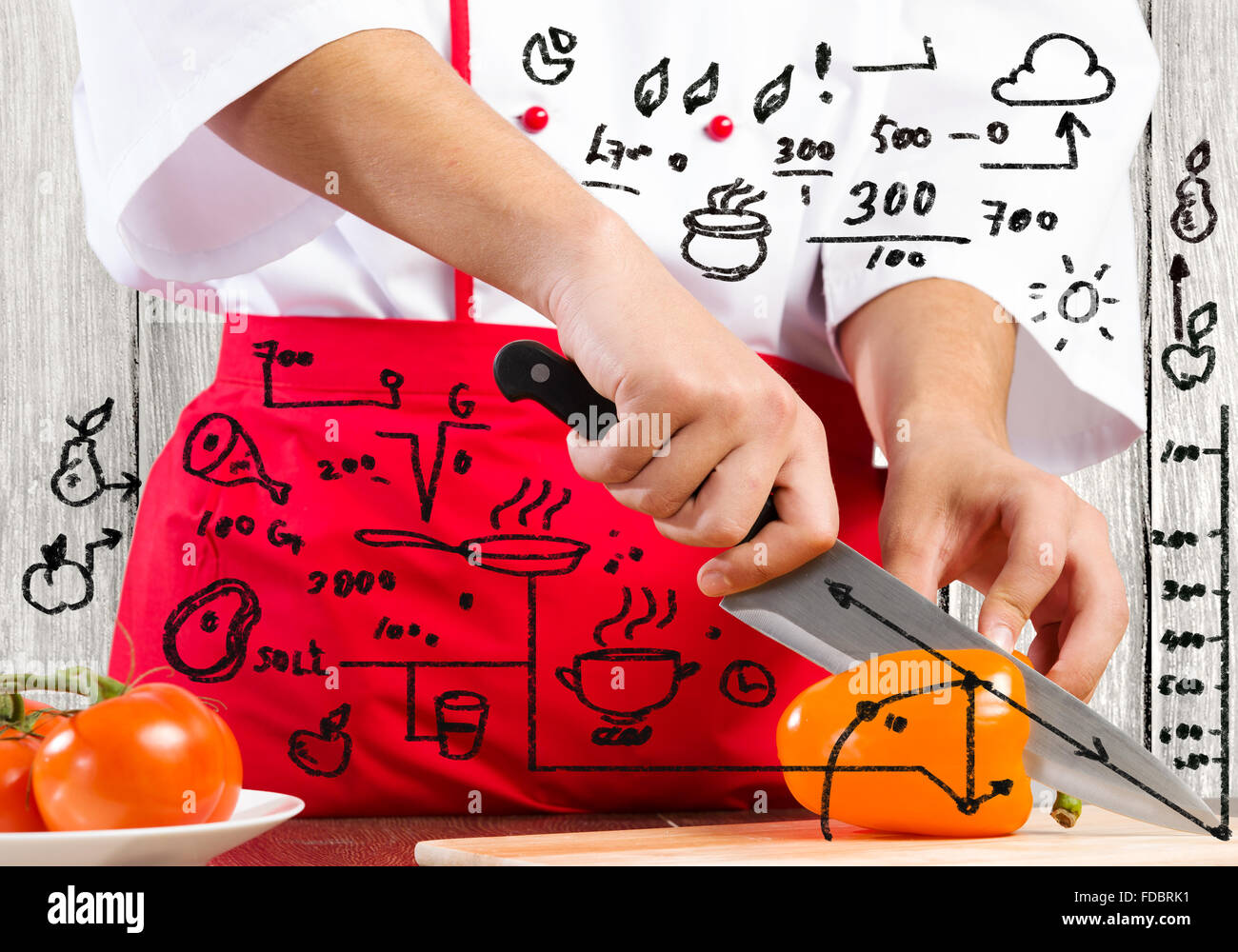 Close up of cook hands cutting vegetables with knife Stock Photo - Alamy