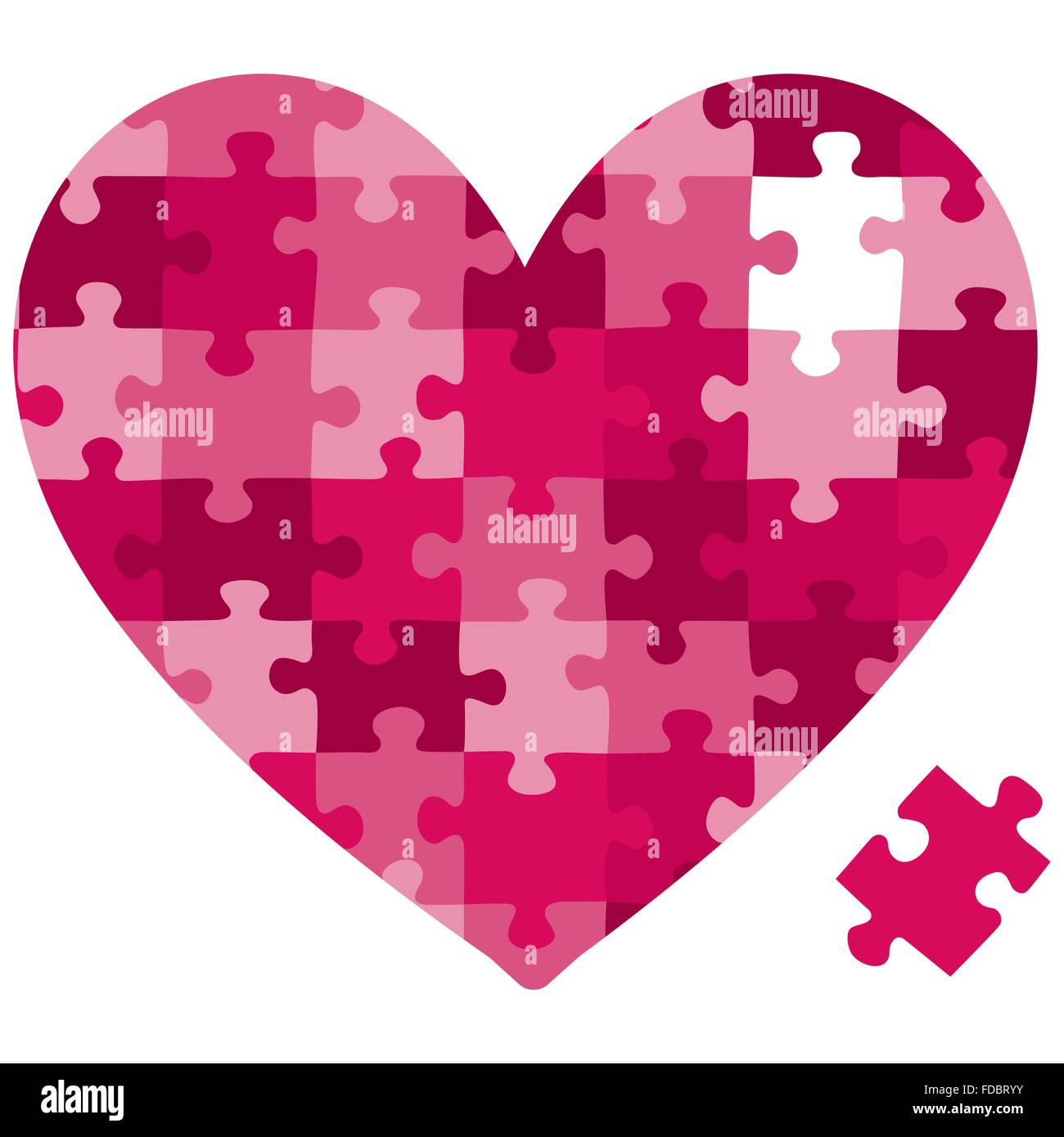 Heart jigsaw puzzle in vector fotmat Stock Vector Image & Art - Alamy