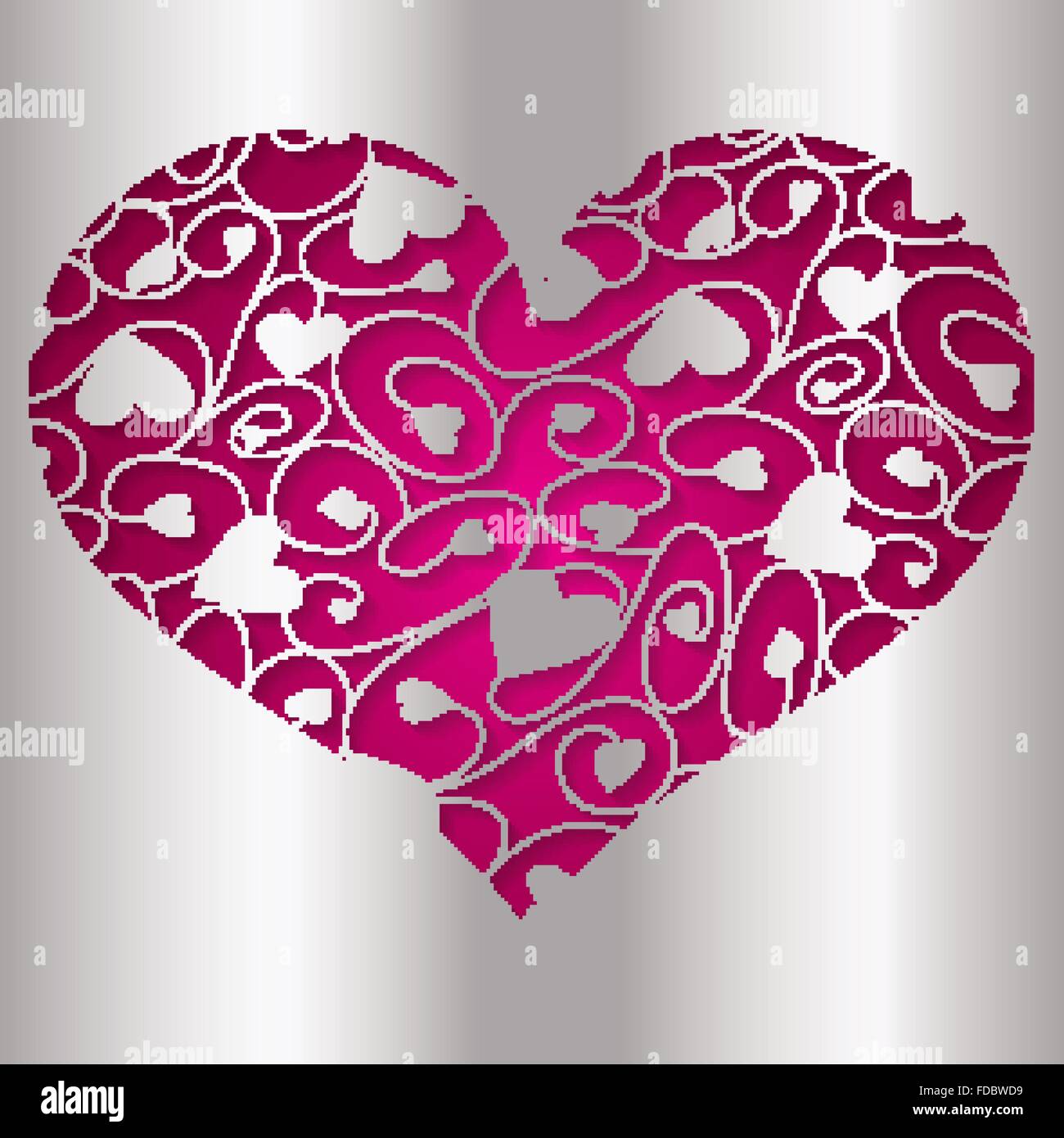 Elegant cut out filigree heart in vector format Stock Vector Image ...
