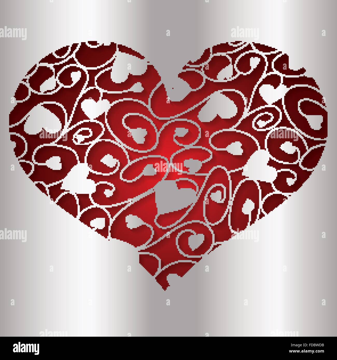 Elegant cut out filigree heart in vector format Stock Vector Image ...