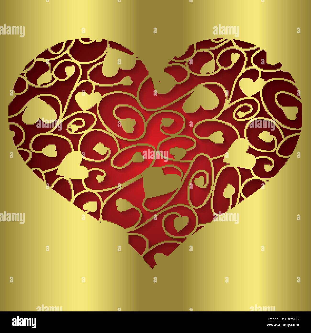 Elegant cut out filigree heart in vector format Stock Vector Image ...