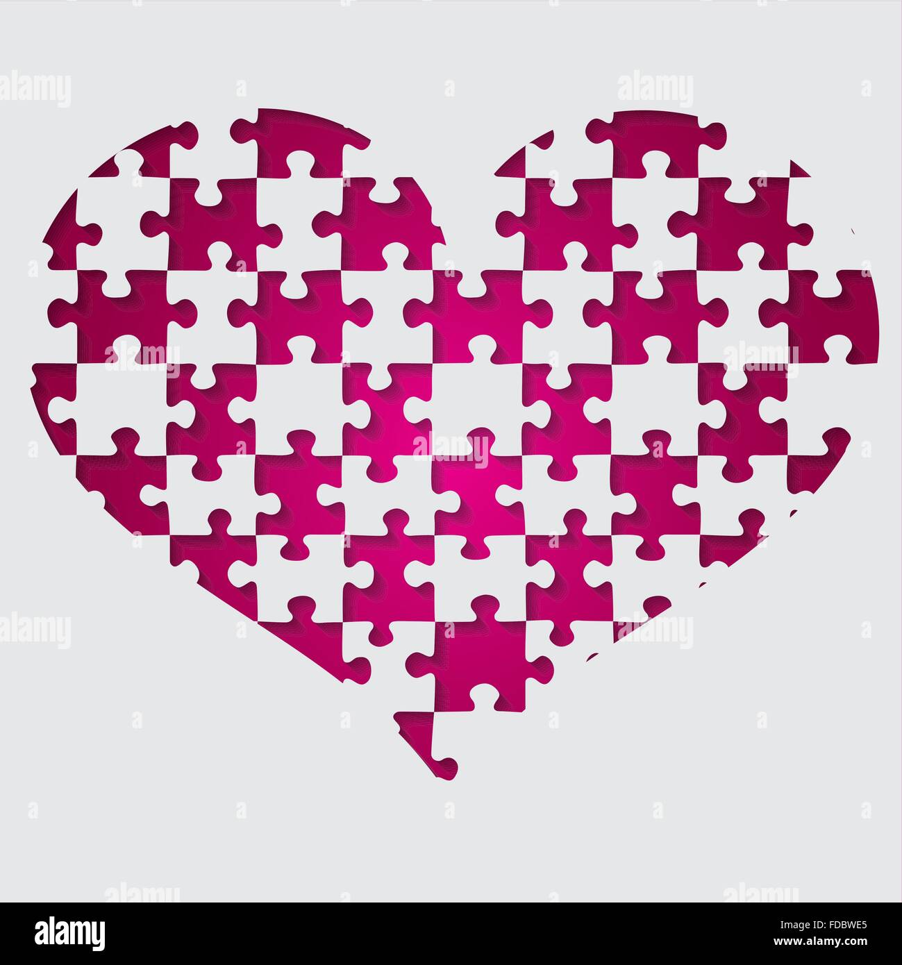 Cut out jigsaw heart in vector format Stock Vector Image & Art - Alamy