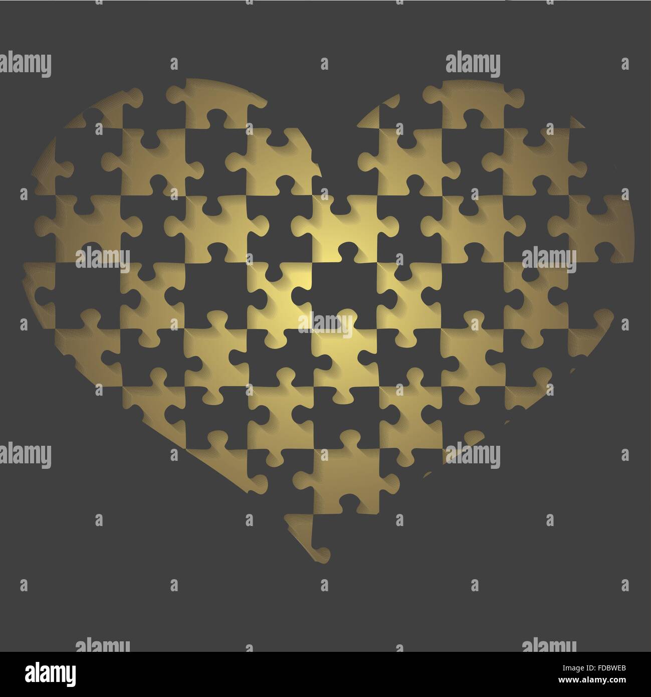 Cut out jigsaw heart in vector format Stock Vector Image & Art - Alamy